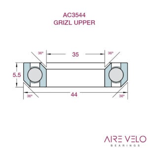 IS44/IS52 Headset Bearing Kit From Acros (Includes Compression Ring)